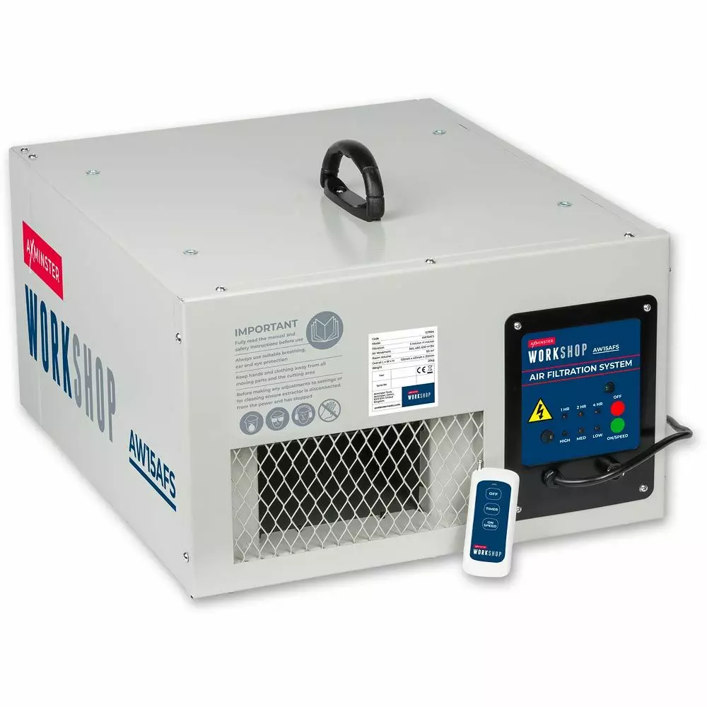 Axminster Workshop AW15AFS Air Filter Ilmansuodatin verstaaseen ...
